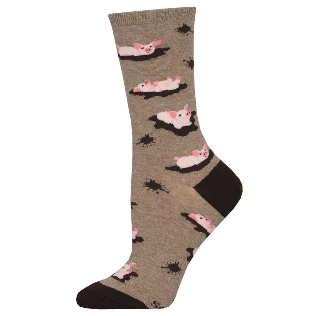 Cute Piggy Socks for Women | Animal Crew Socks by Socksmith Official