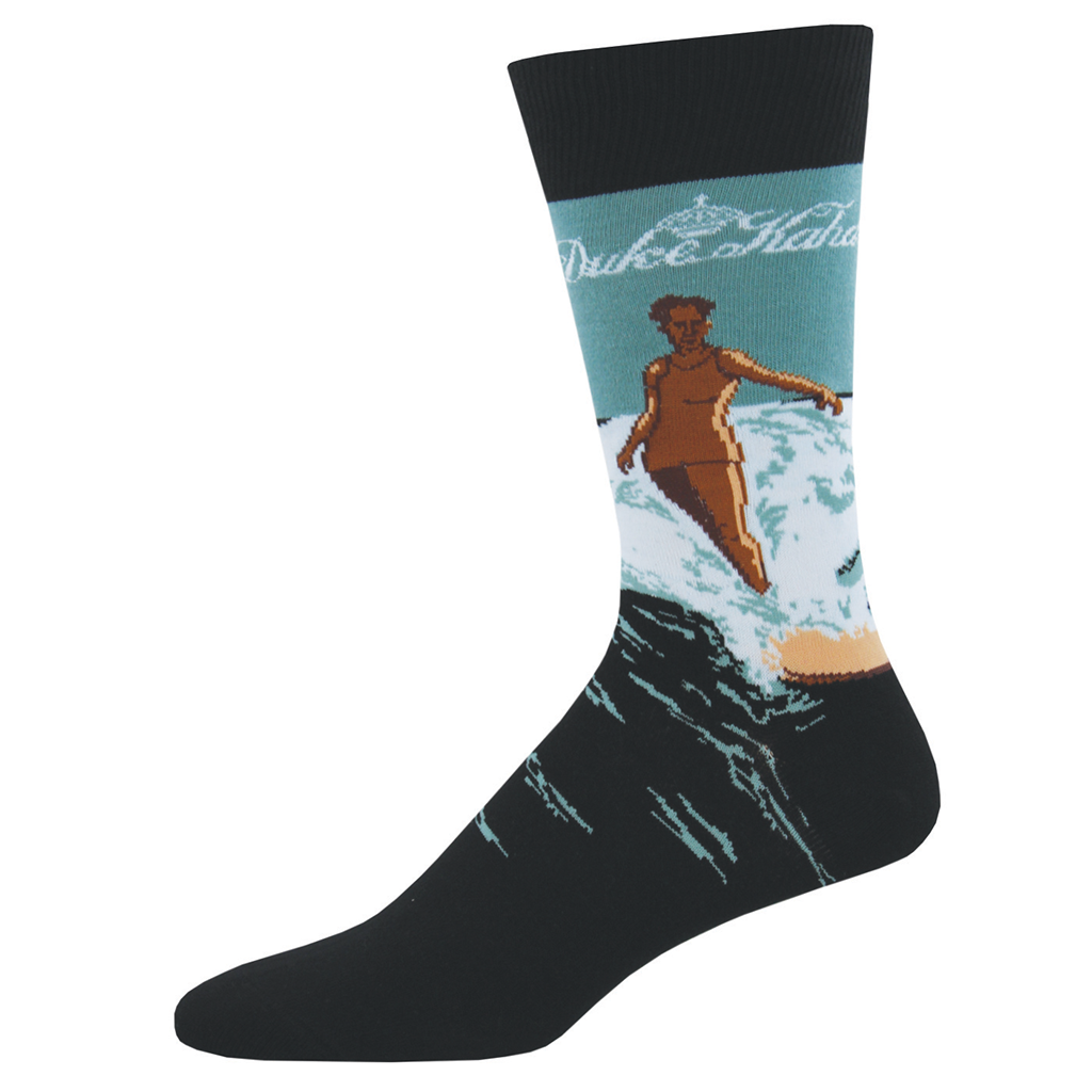 Duke Legacy Men's Socks – Surf Icon Tribute in Cotton Comfort – Socksmith