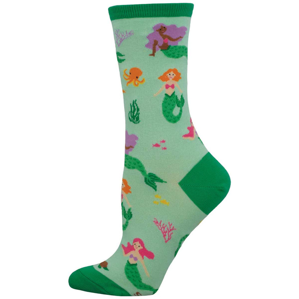 Women's Magical Mermaid Socks — Cotton Crew Collection – Socksmith